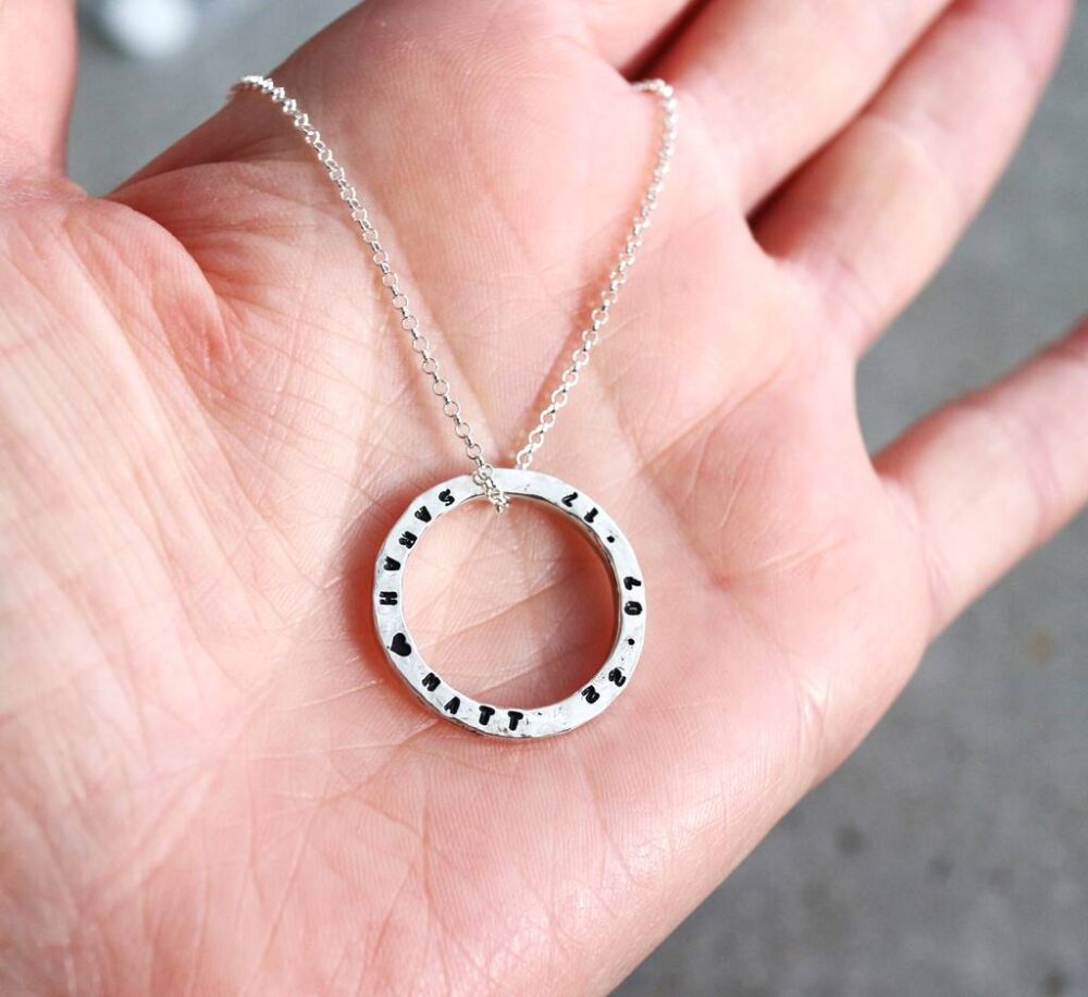 Hoop Word Necklace - Castle Collection