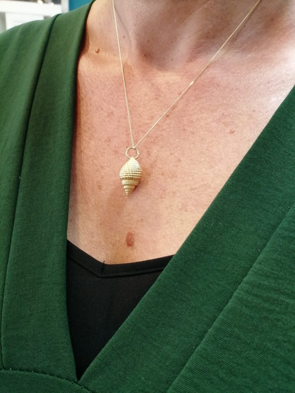 Gold plated Conch Shell Necklace - Castle Collection