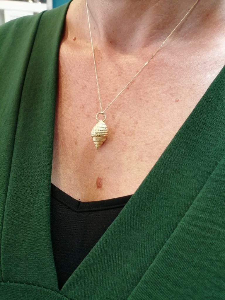 Gold plated Conch Shell Necklace - Castle Collection